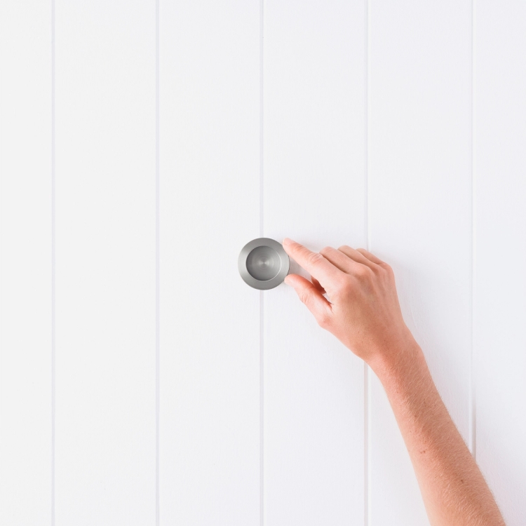 Flush Pull Round Stainless Steel | TileCloud