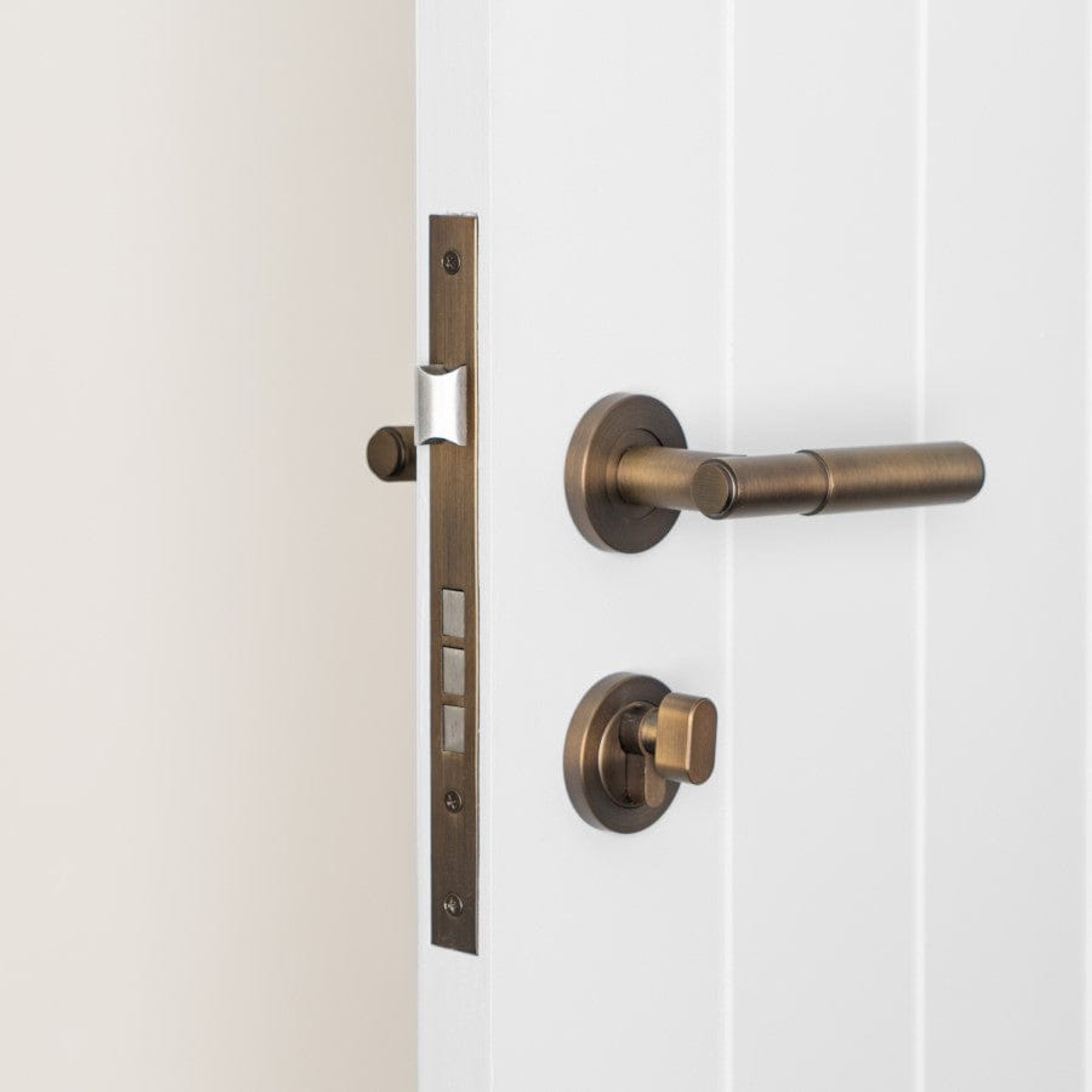 Front Door Lock Set Antique Brass | TileCloud
