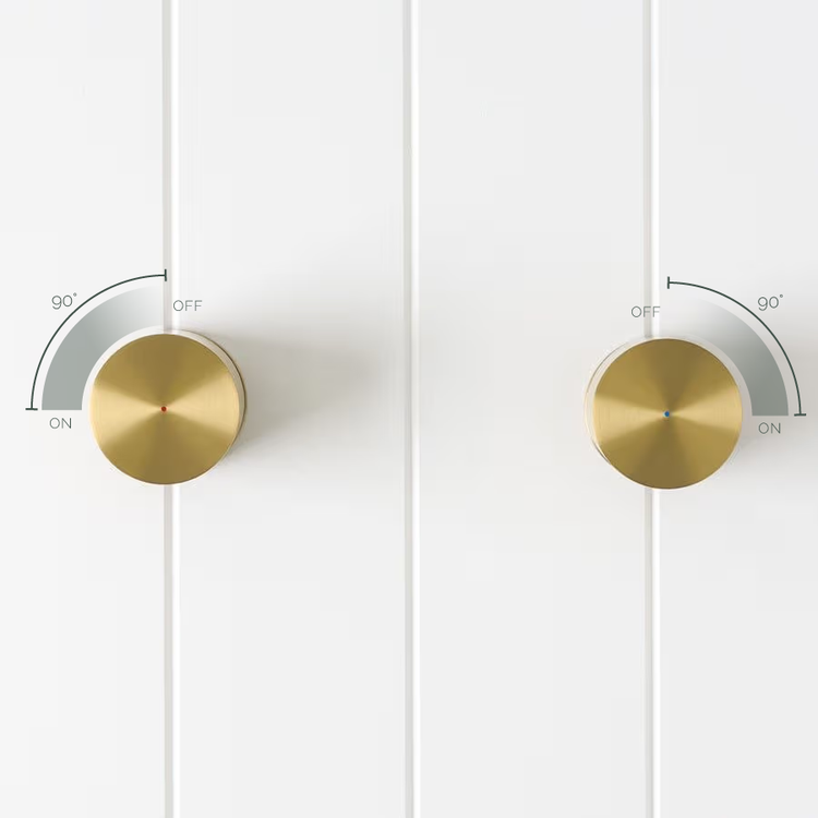 Round Taps Brushed Brass | Yabby