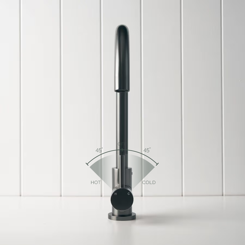 Round Kitchen Mixer Gunmetal | Yabby