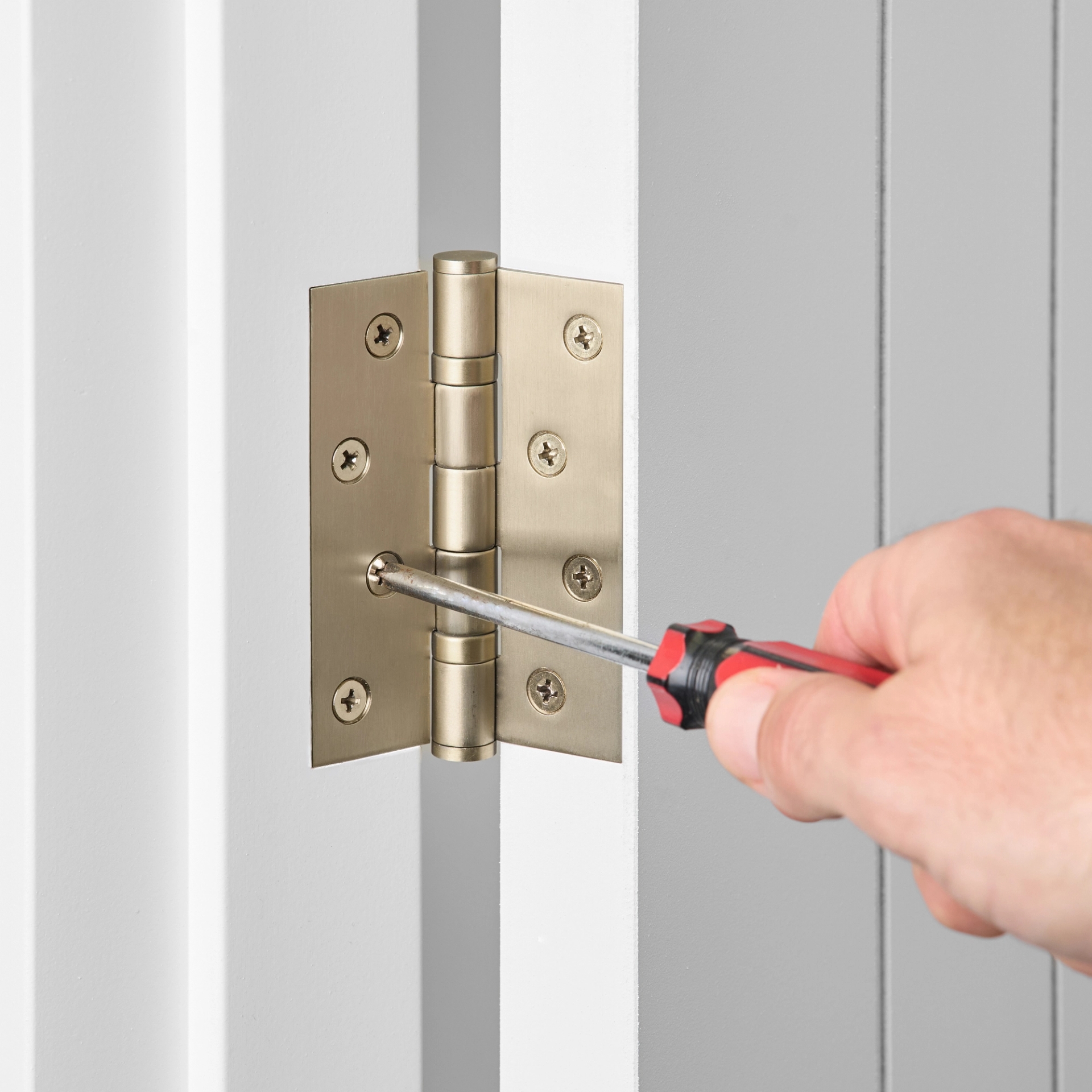 Door Butt Hinge Single Warm Brushed Nickel | Yabby