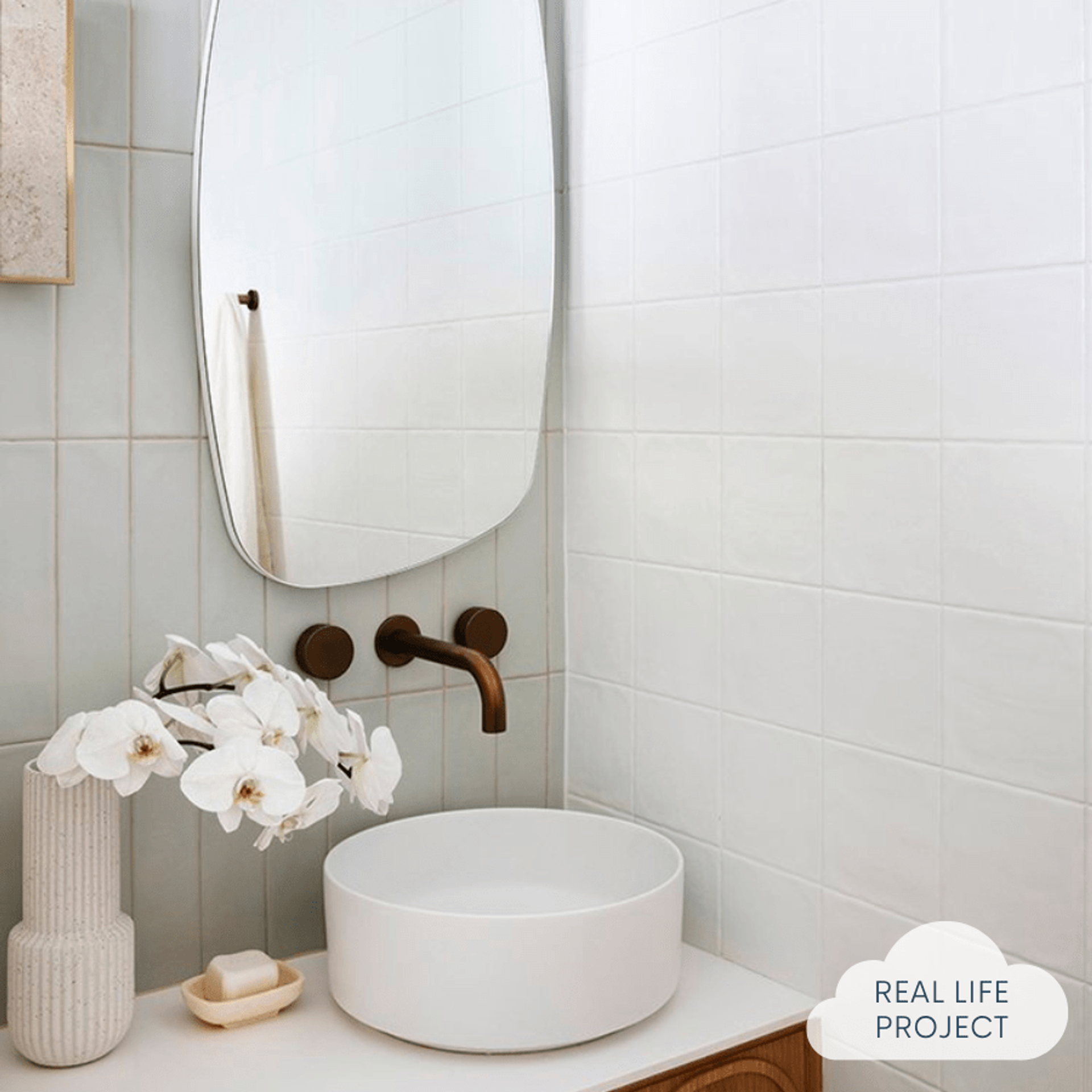 Newport Matte Large Square White Tile | TileCloud