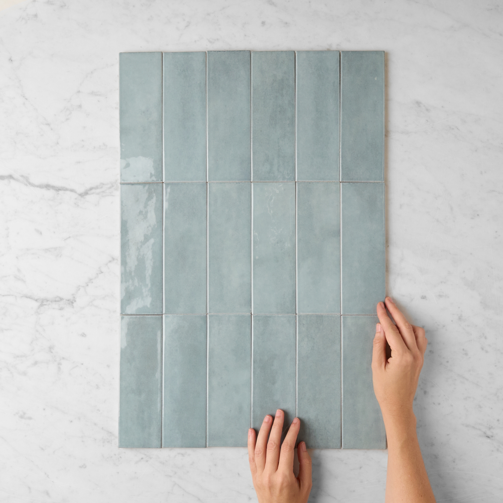 Stanmore Gloss Subway Blue Tile | TileCloud