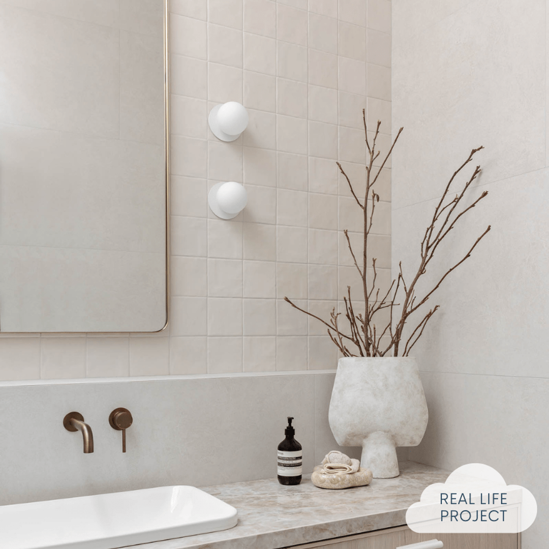 Newport Matte Bone Mixed Square Tile | TileCloud
