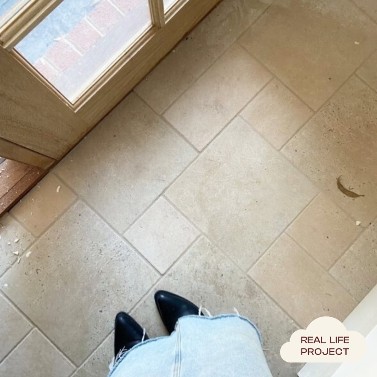 Seaforth French Pattern Travertine Look Beige Matte Tile | TileCloud