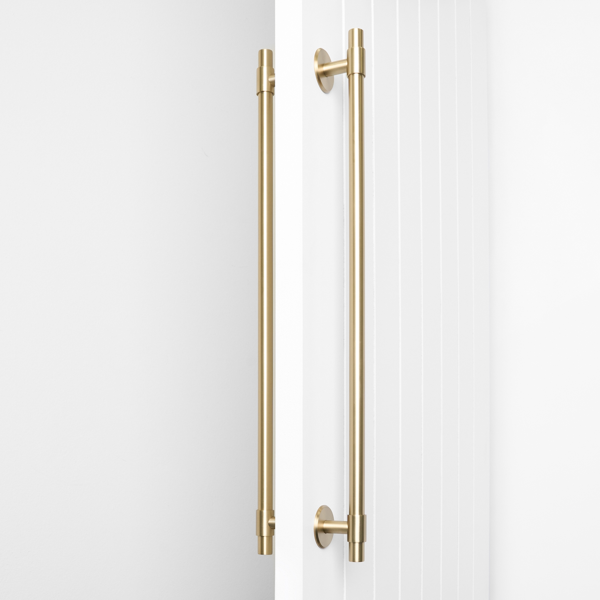 Front Door Double Side Pull Warm Brushed Nickel | TileCloud