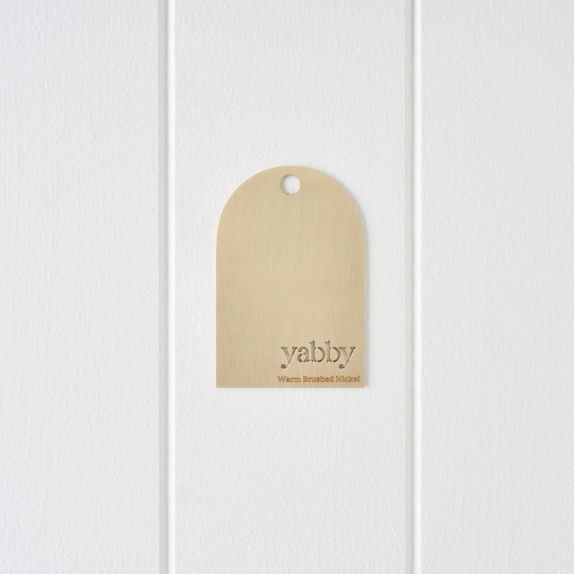 Warm Brushed Nickel Tapware Sample Disc | Yabby