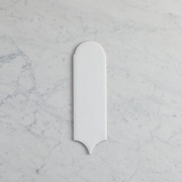 Fitzroy Gloss White Feather Tile | TileCloud