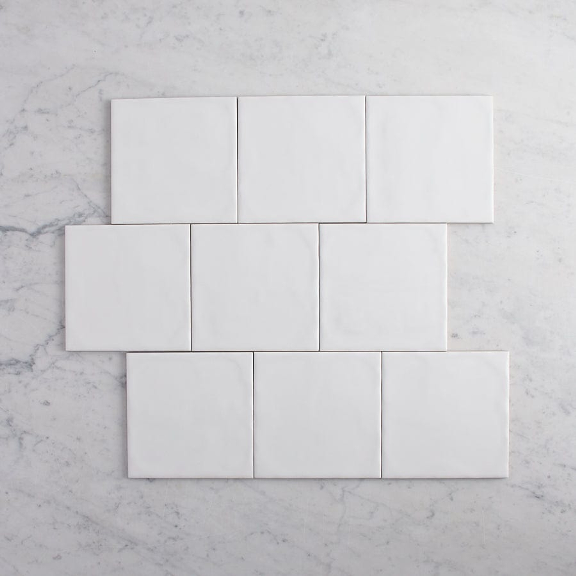 Newport Matte Large Square White Tile | TileCloud