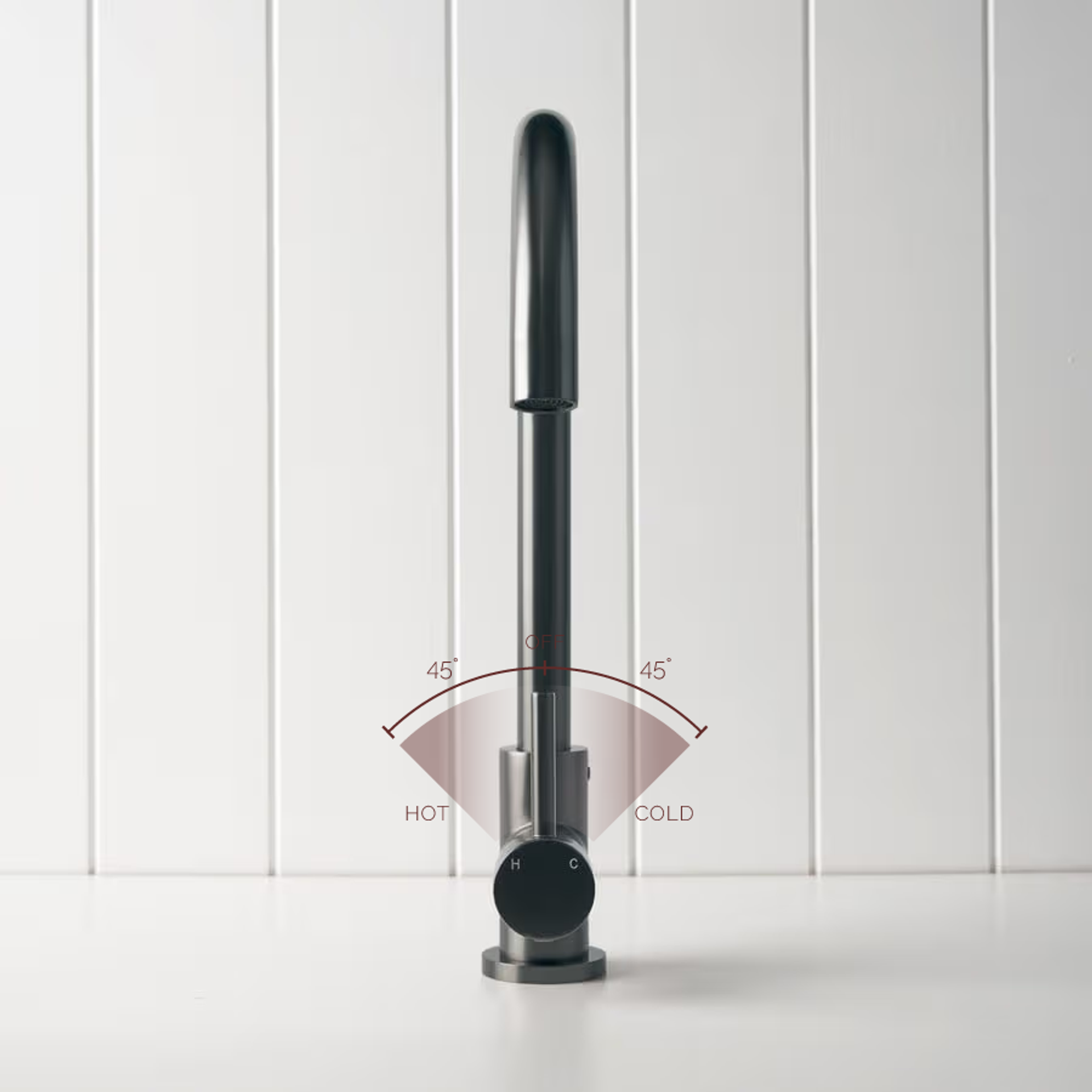 Round Kitchen Mixer Gunmetal | TileCloud