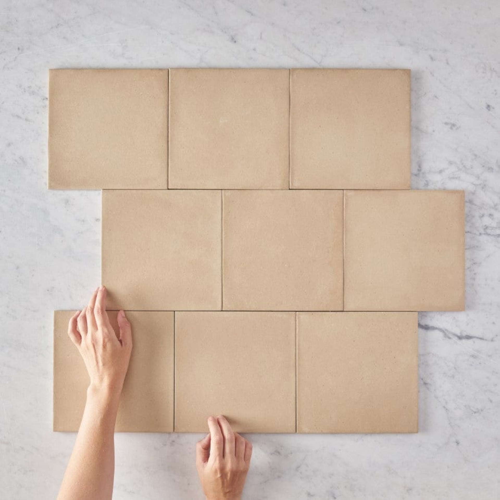 Tamarama Beige Square Tile | TileCloud