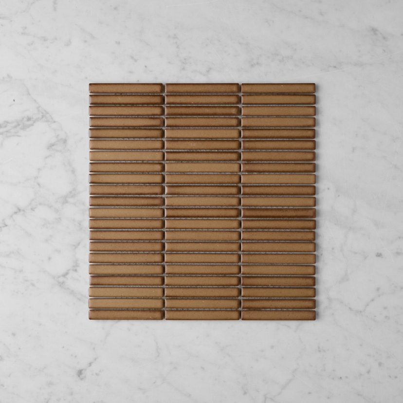 Coogee Antique Brown Matte Kit Kat Mosaic Tile | TileCloud