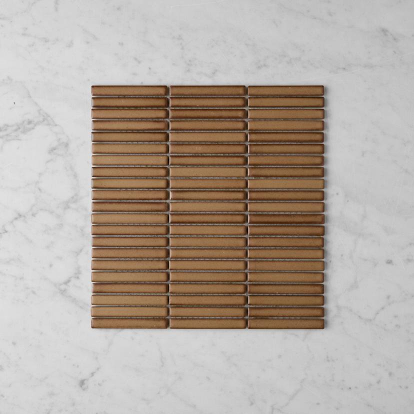Coogee Antique Brown Matte Kit Kat Mosaic Tile | TileCloud