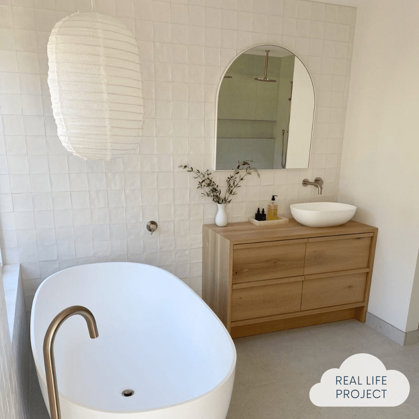 Newport Matte White Small Square Tile | TileCloud