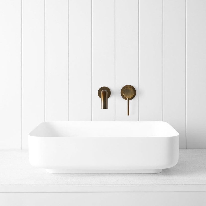 Above Counter Rectangle Basin Matte White | TileCloud