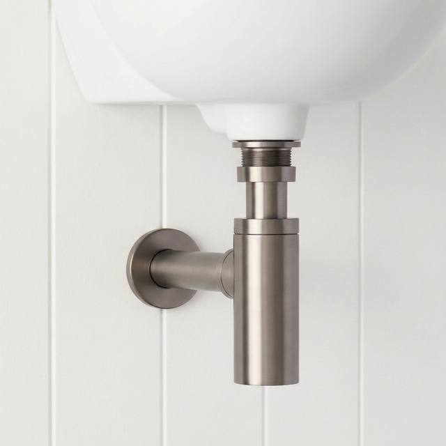 Basin Bottle Trap Waste Gunmetal | TileCloud