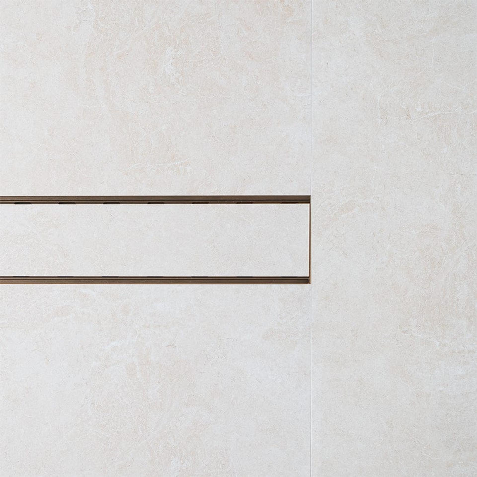 Aluminium Tile Insert Strip Drain - Cut to size - 2M Antique Brass | Yabby