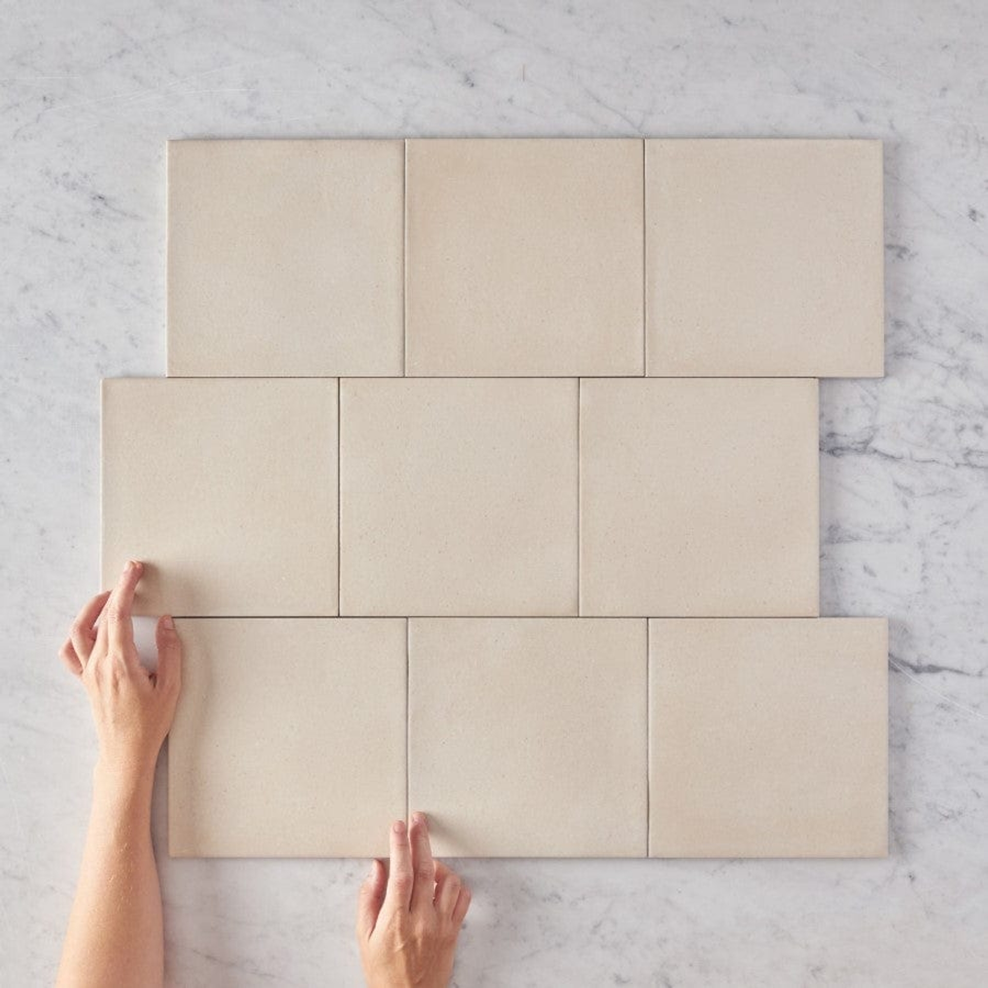 Tamarama Cream Square Tile | TileCloud