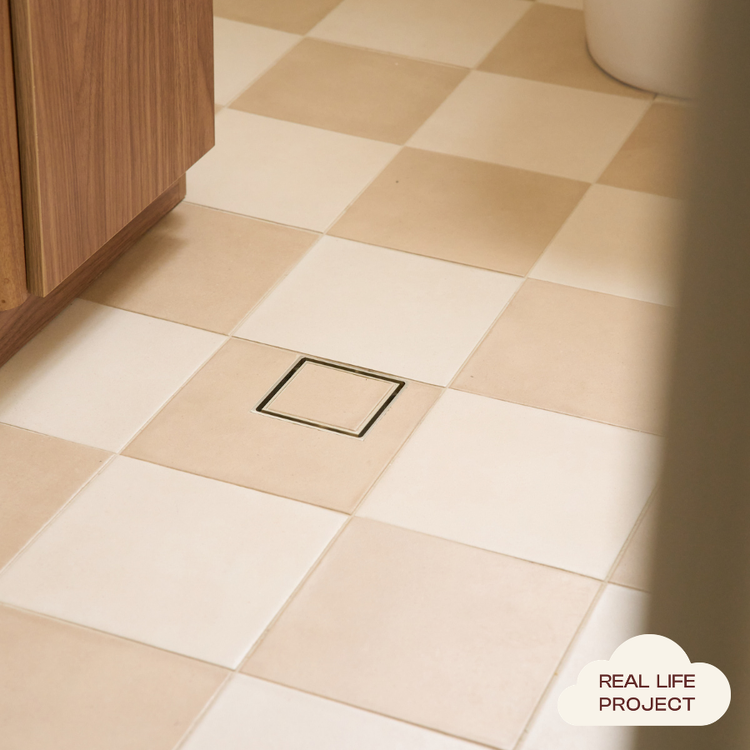 Tamarama Checkerboard Beige & Cream Tile | TileCloud