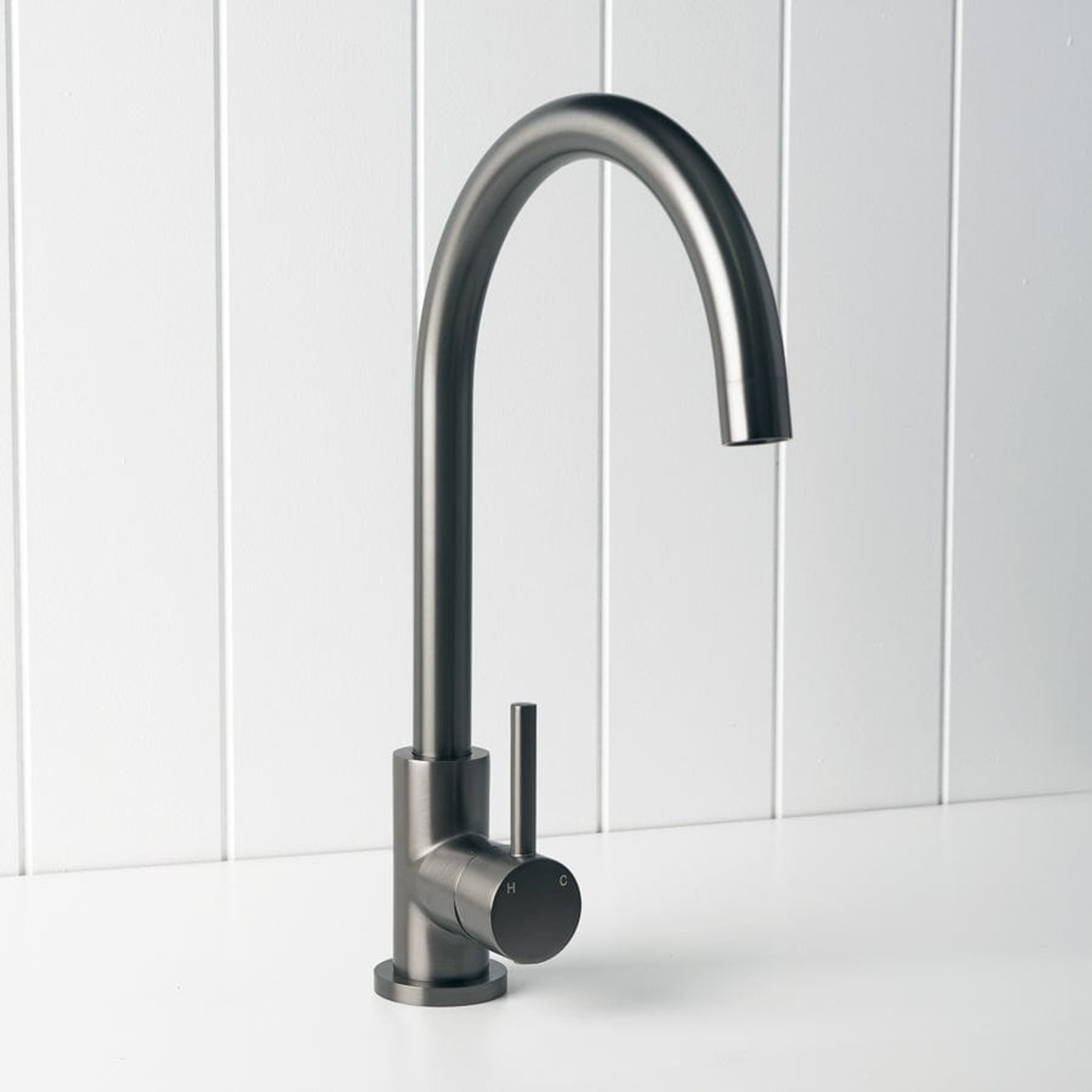 Round Kitchen Mixer Gunmetal | TileCloud
