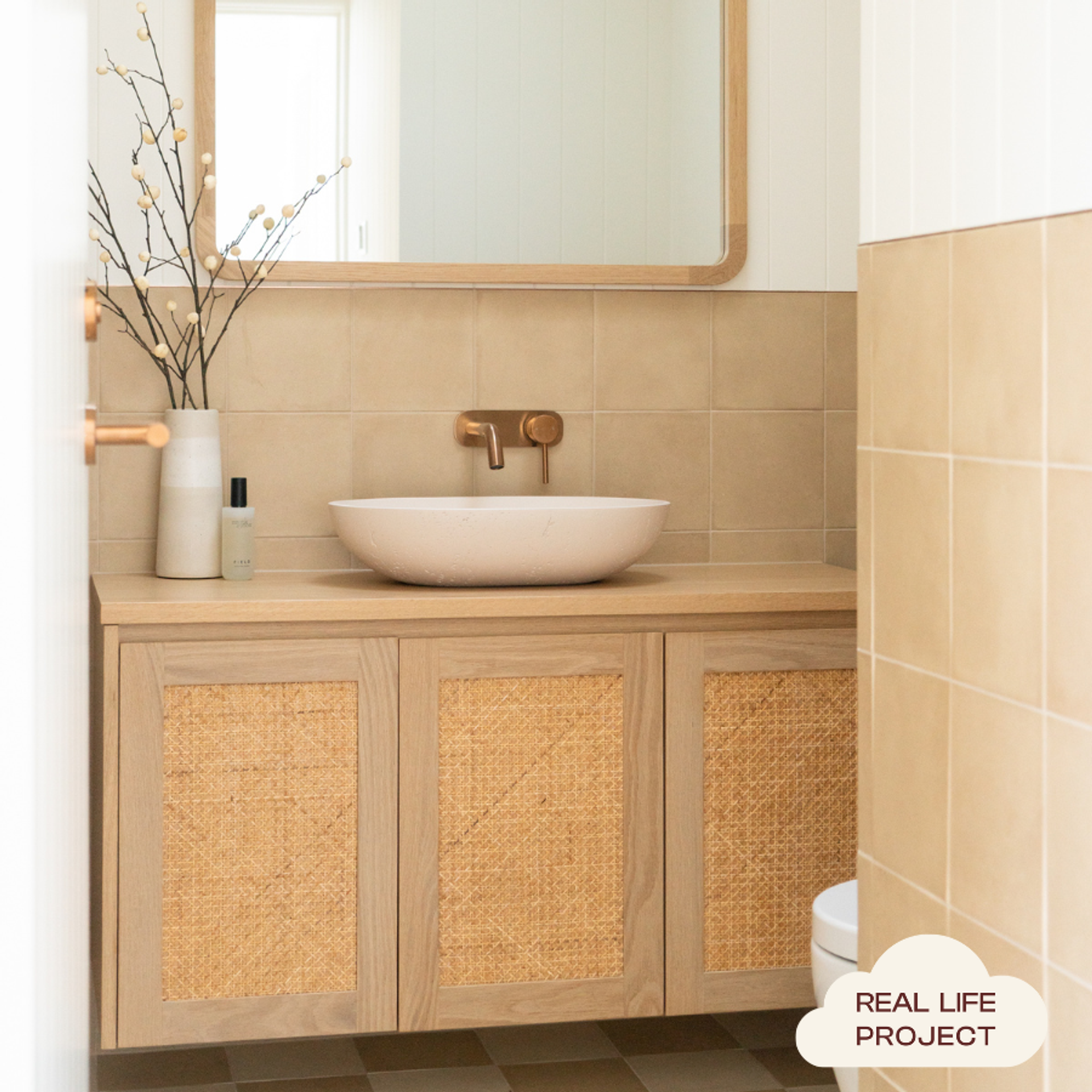 Tamarama Beige Square Tile | TileCloud