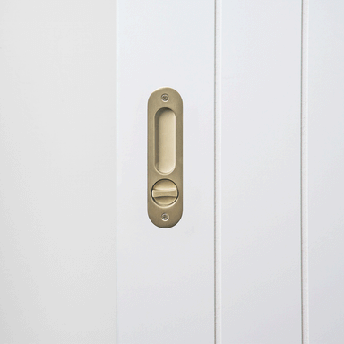Flush Pull with Lock Warm Brushed Nickel | TileCloud