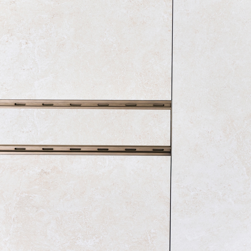 Aluminium Tile Insert Strip Drain - Cut to size - 1M Antique Brass | Yabby