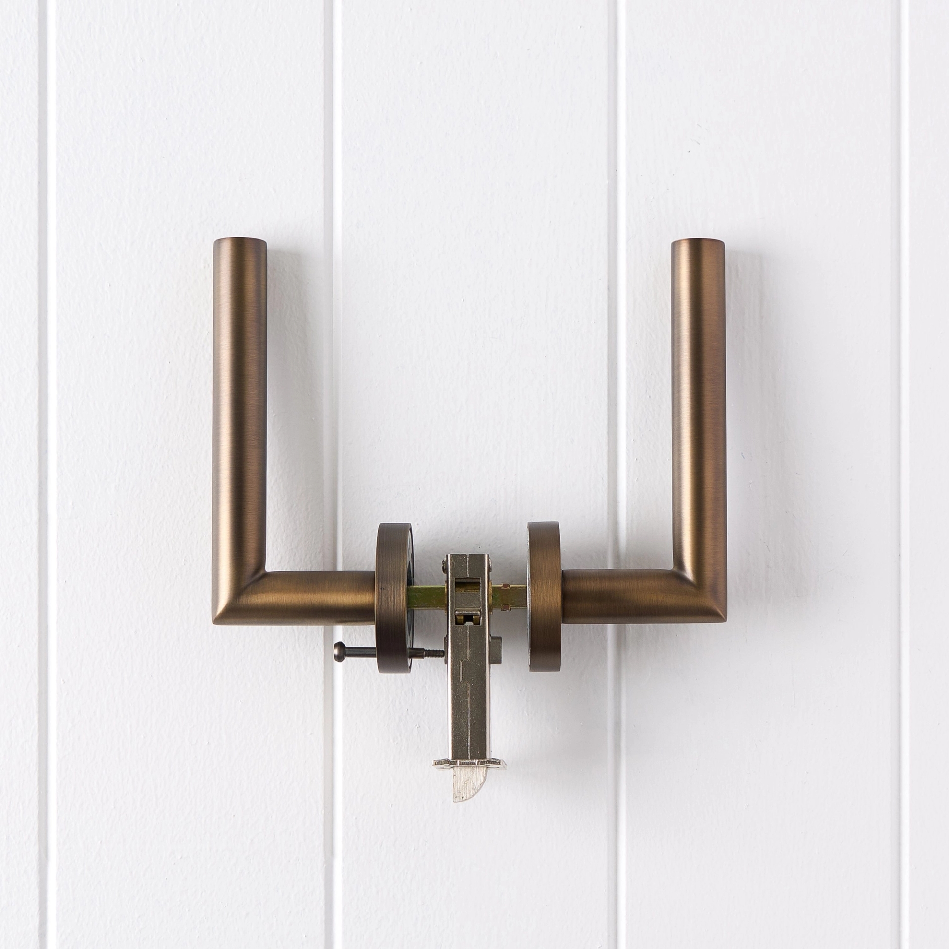Sydney Door Handle with Lock Antique Brass | Yabby