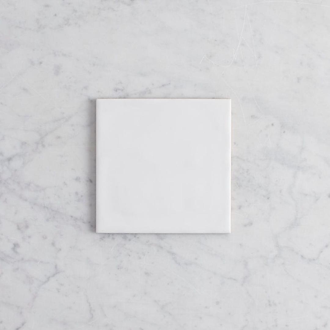 Newport Matte Large Square White Tile | TileCloud