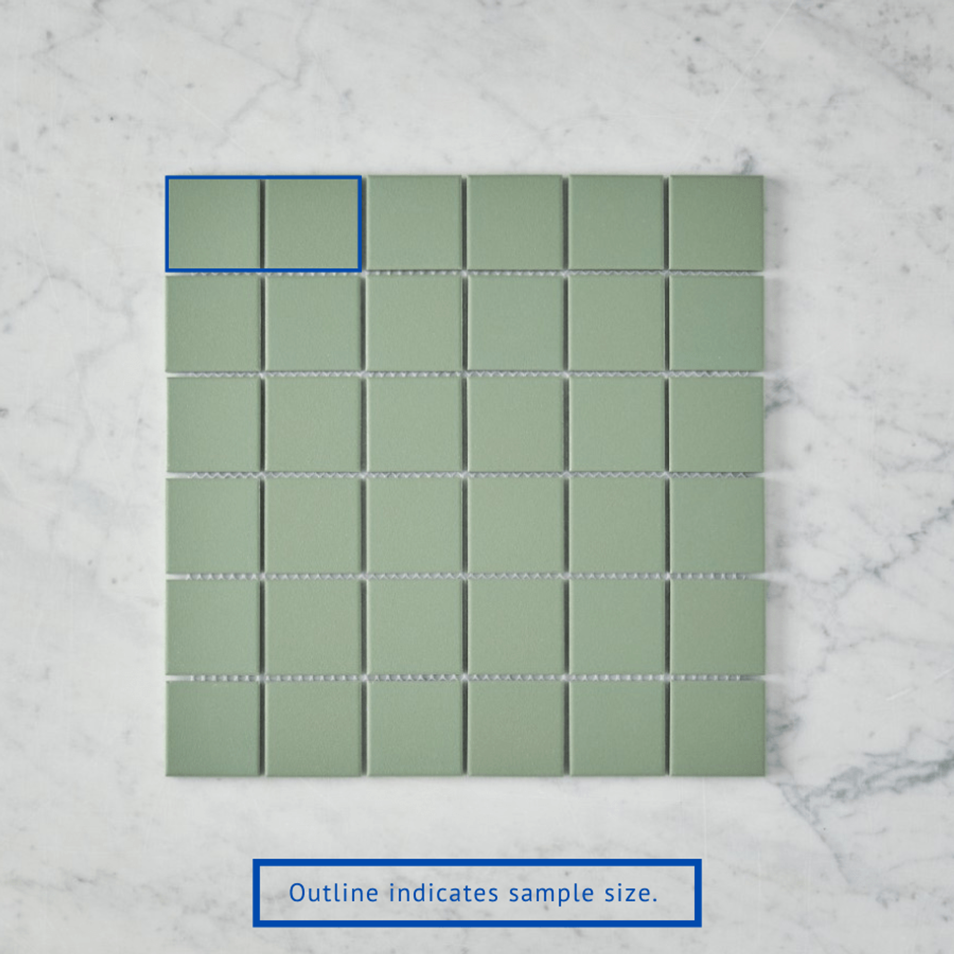 Haddon Sage Matte Medium Square Tile | TileCloud