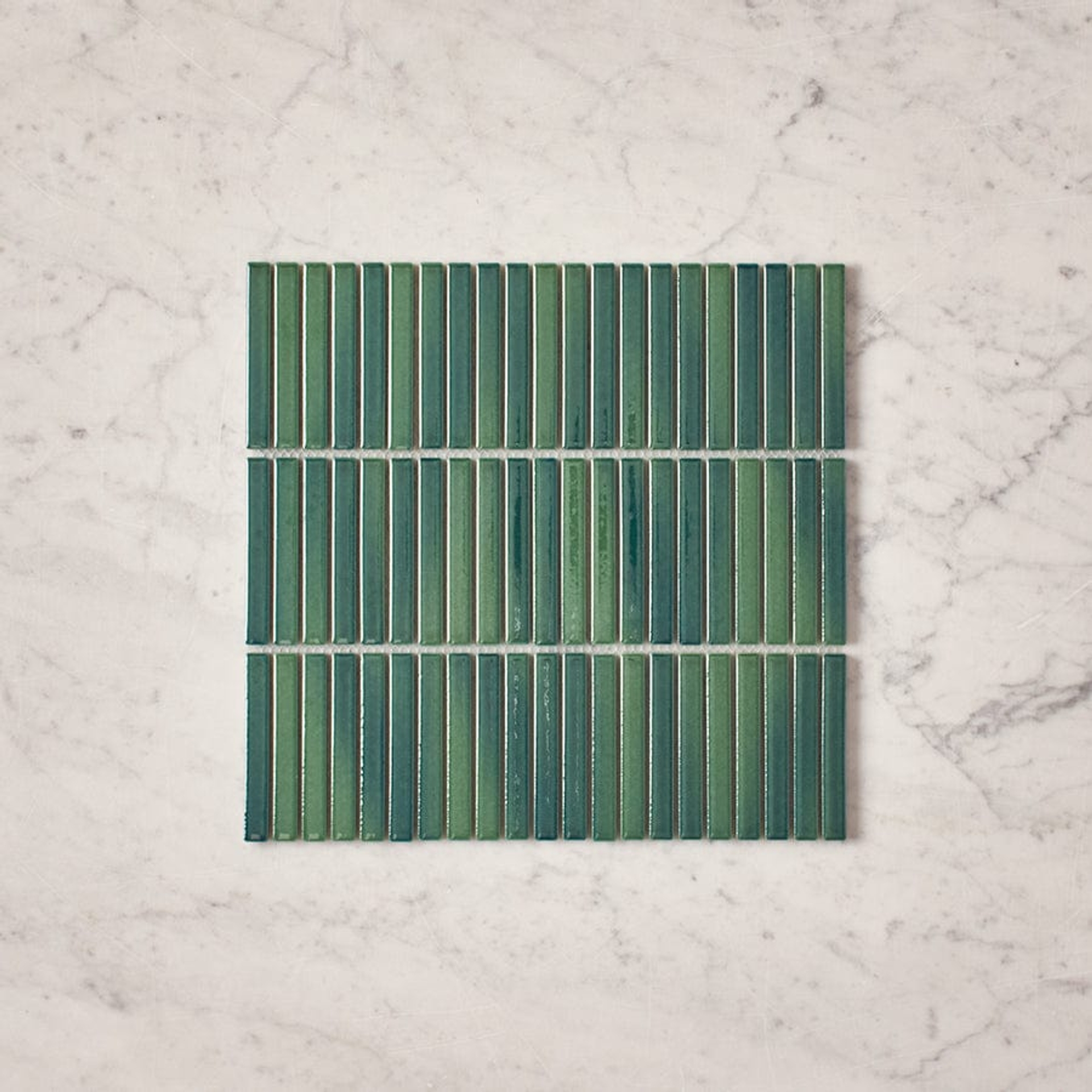 Coogee Antique Forest Green Kit Kat Mosaic Tile | TileCloud