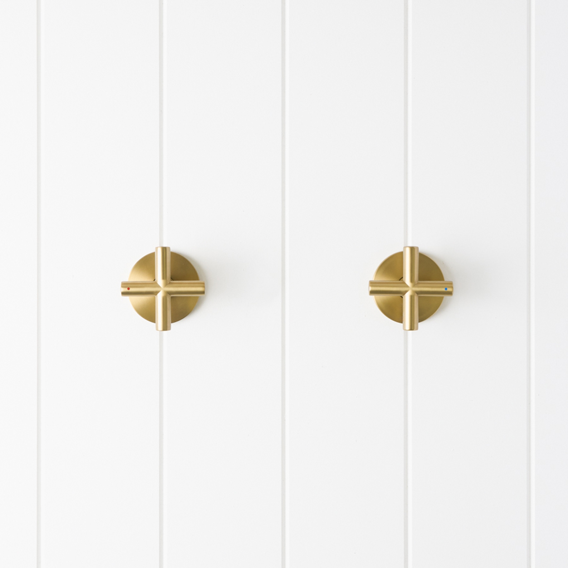 Cross Taps Brushed Brass | Yabby