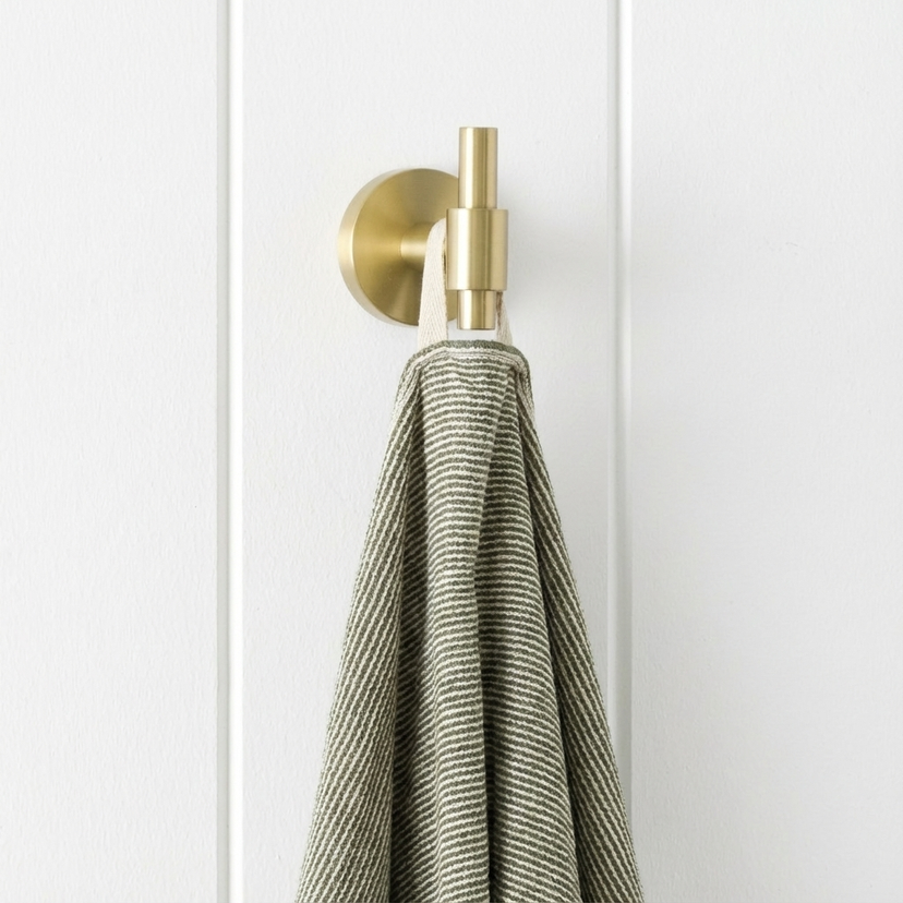 Melbourne Robe Hook Brushed Brass | Yabby