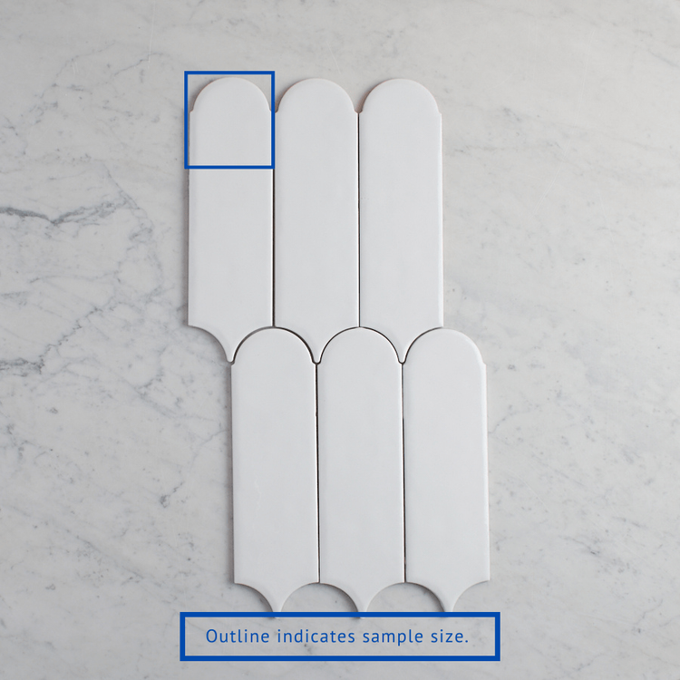 Fitzroy Gloss White Feather Tile | TileCloud