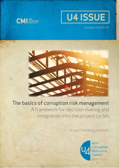 The basics of corruption risk management: A framework for decision ...