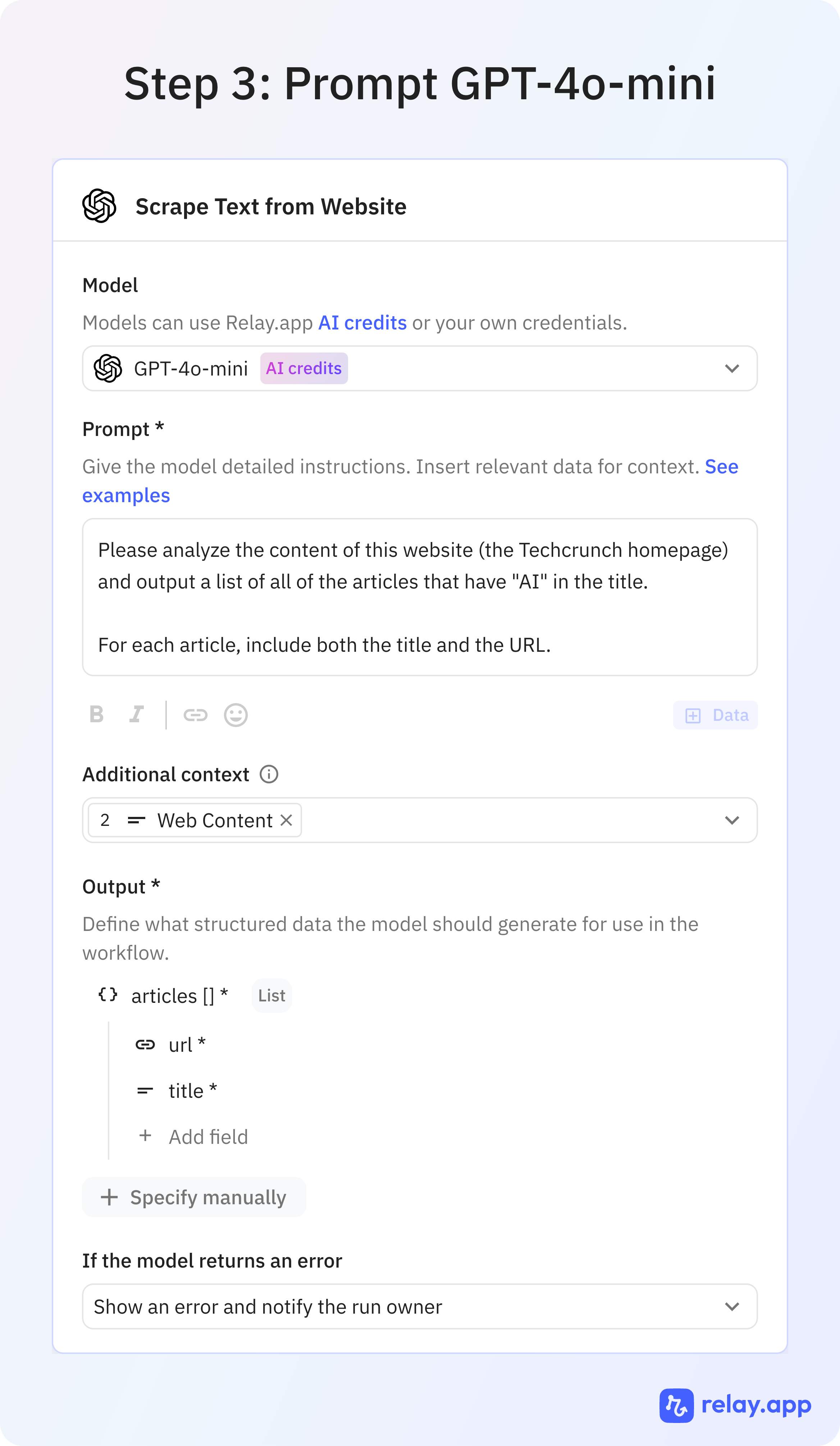 How To Build An Ai Powered Web Scraping Workflow With Relayapp Relay