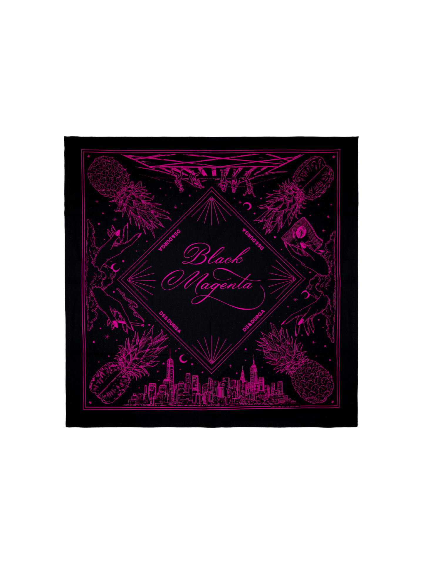 BLACK MAGENTA bandana - D.S. & DURGA BLACK MAGENTA bandana - D.S. & DURGA