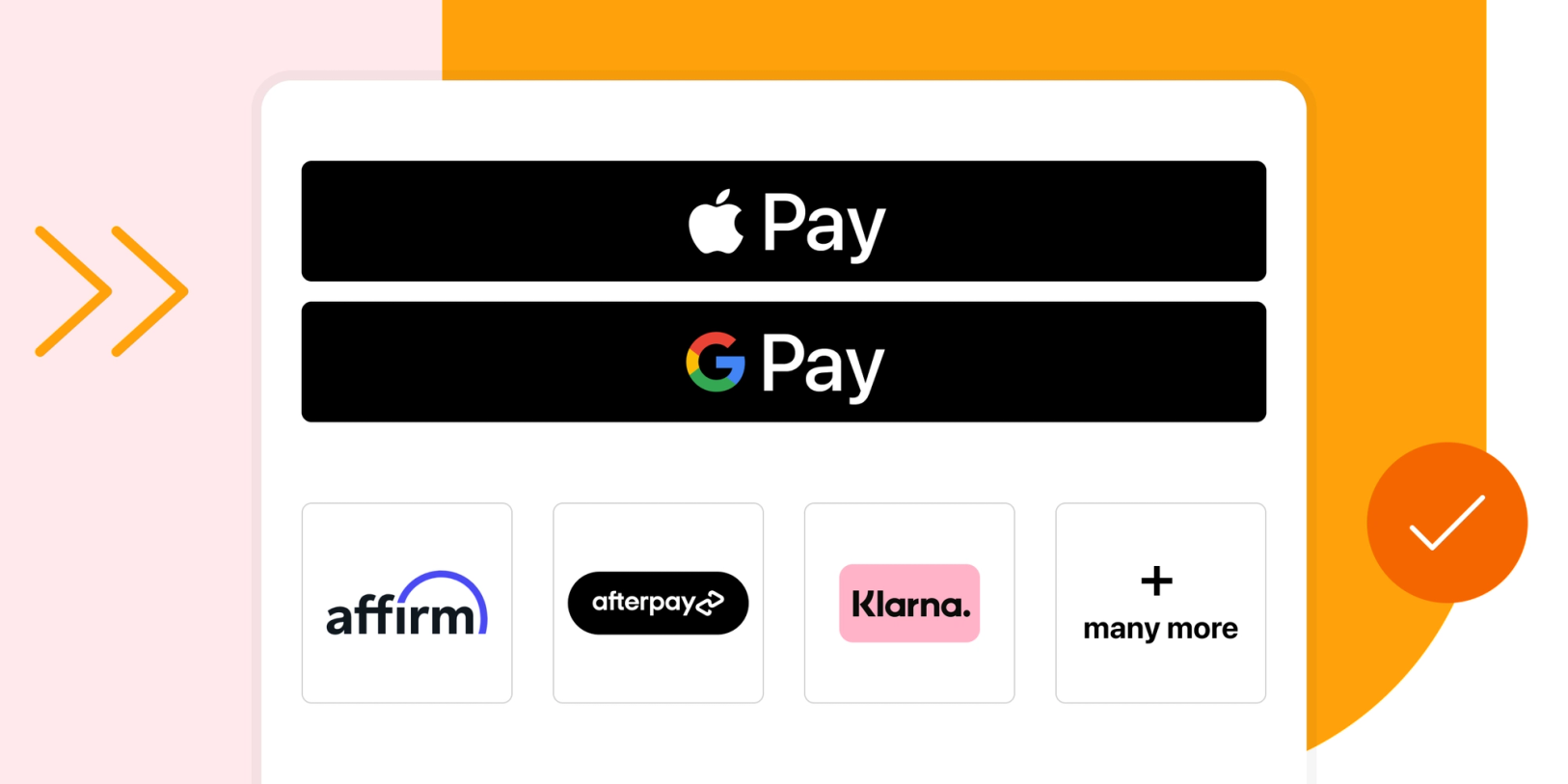 Accept Apple/Google Pay, buy now, pay later & many more payment methods in your checkouts today ...
