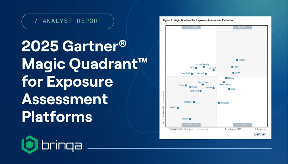 Brinqa in 2025 Gartner® Magic Quadrant™ for Exposure Assessment Platforms