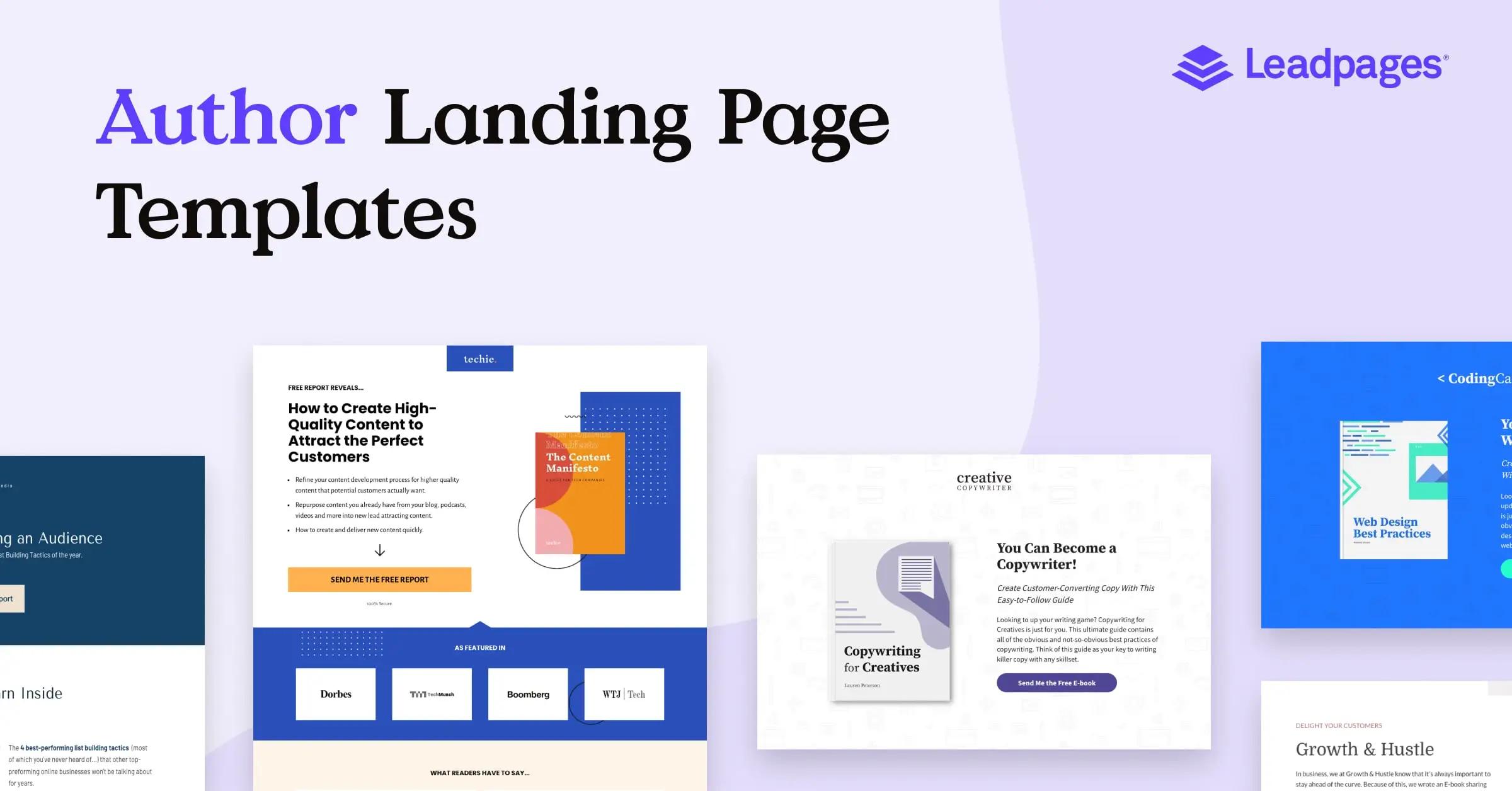 Professionally Designed Book Landing Page Templates