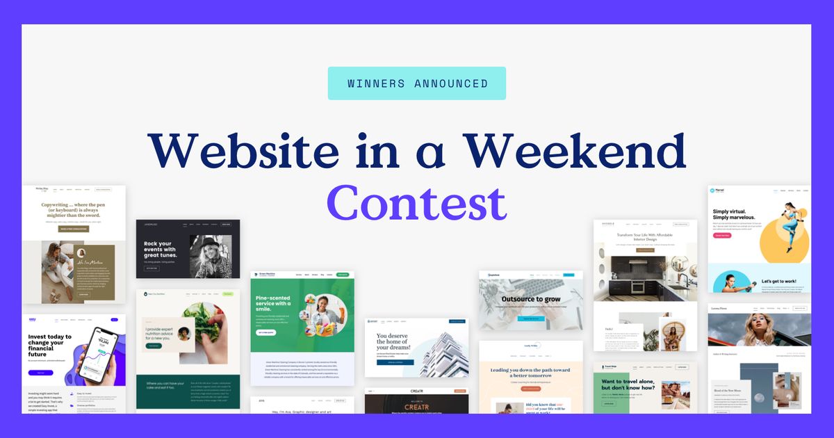Website in a Weekend Contest Winners