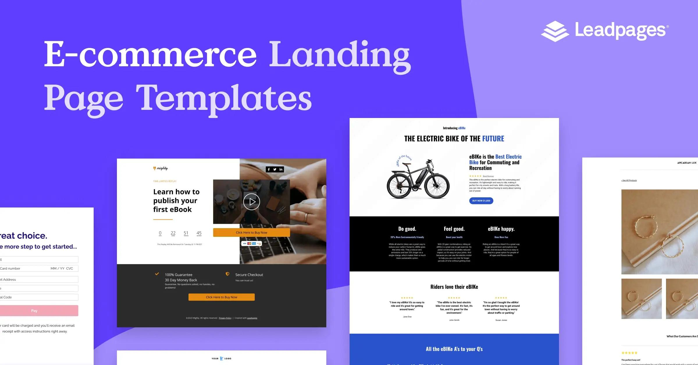 Checkout Landing Page | Leadpages