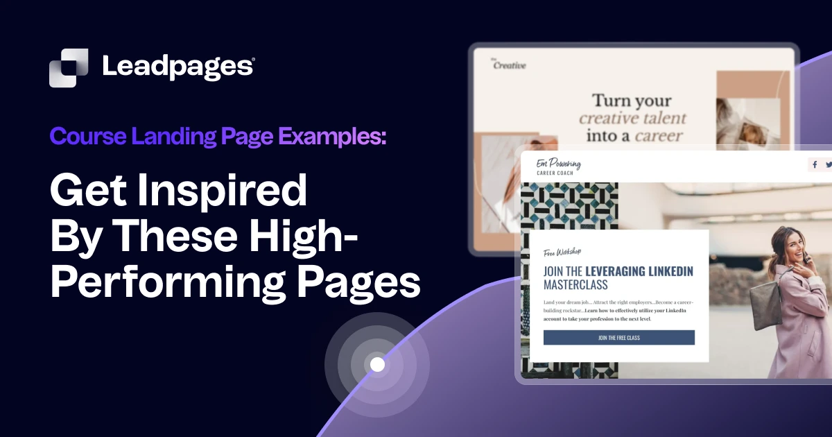 Top Course Landing Page Examples to Inspire You | Leadpages