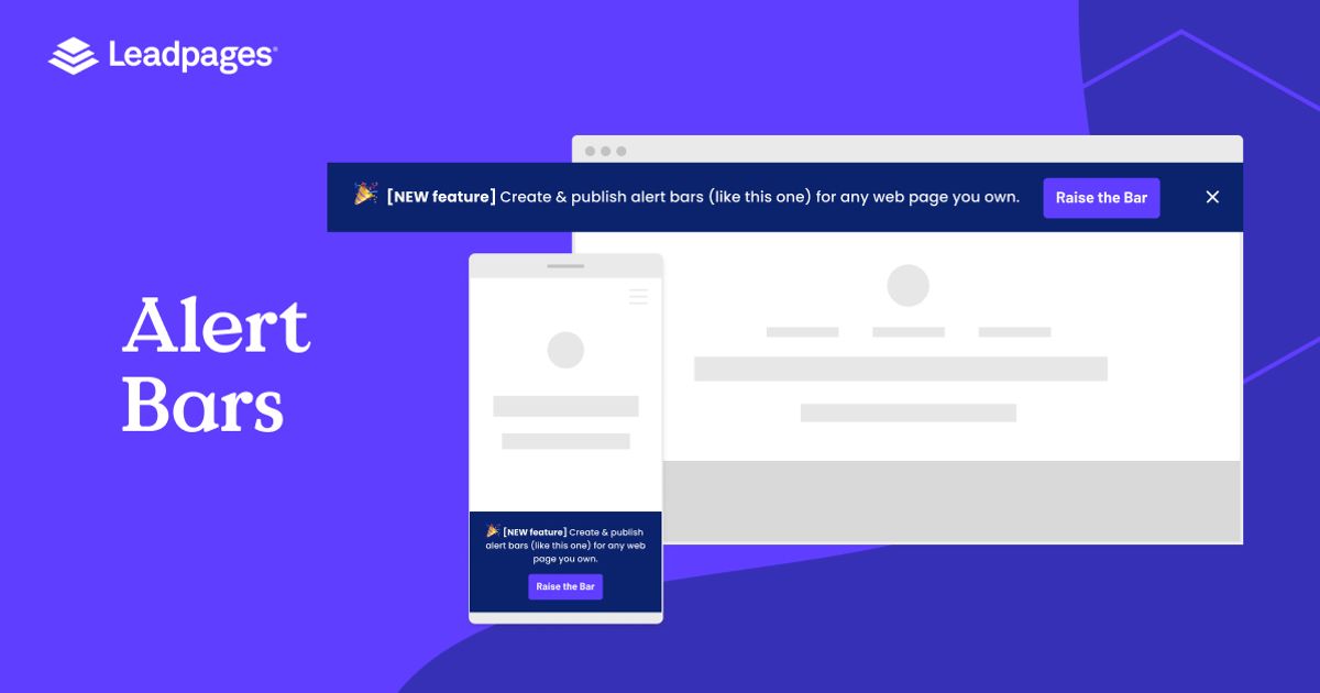 Website & Landing Page Alert Bars for Lead Generation