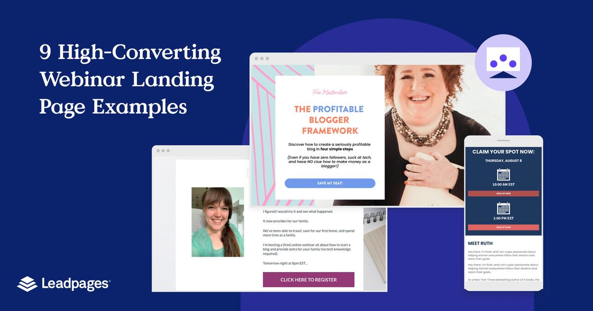 9 Powerful Webinar Landing Page Examples | Leadpages
