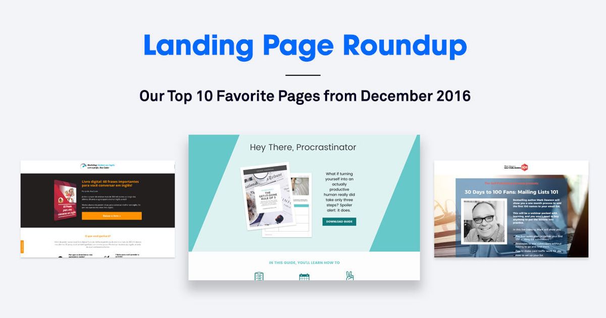 The 10 Best Landing Pages We Discovered in December 2016
