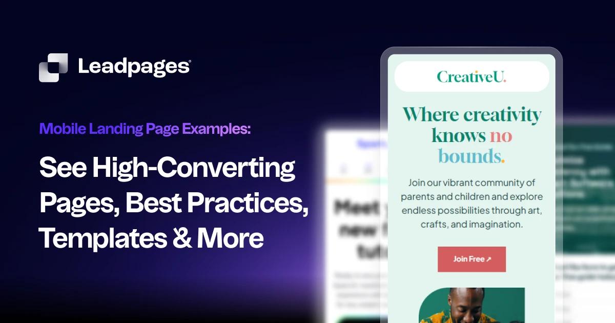 Inspiring Mobile Landing Page Examples | Leadpages