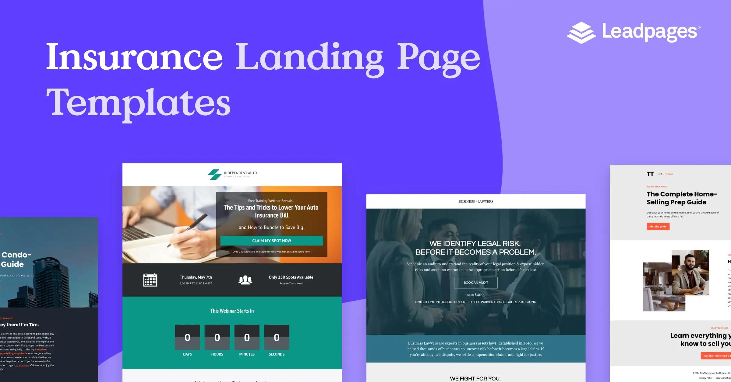 Insurance Landing Page Templates for Lead Generation