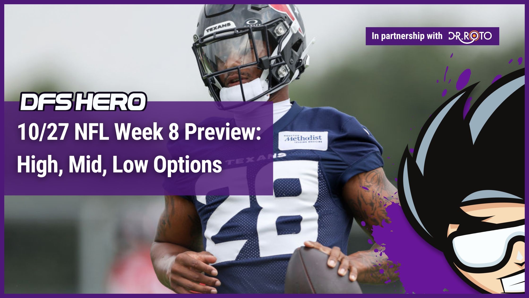 10/27 NFL DFS Week 8 Preview: High, Mid, Low Options | DFS Hero