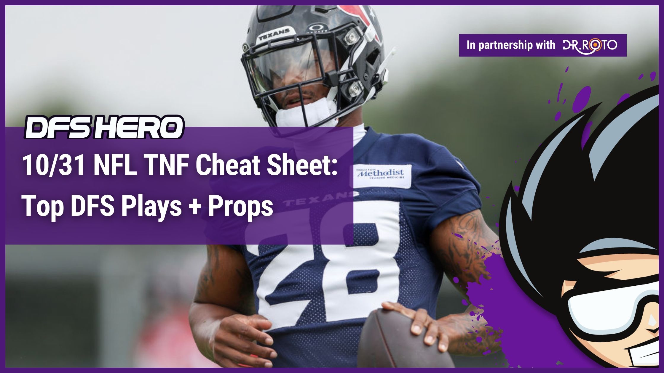 10/31 NFL TNF Cheat Sheet: Top DFS Plays | DFS Hero